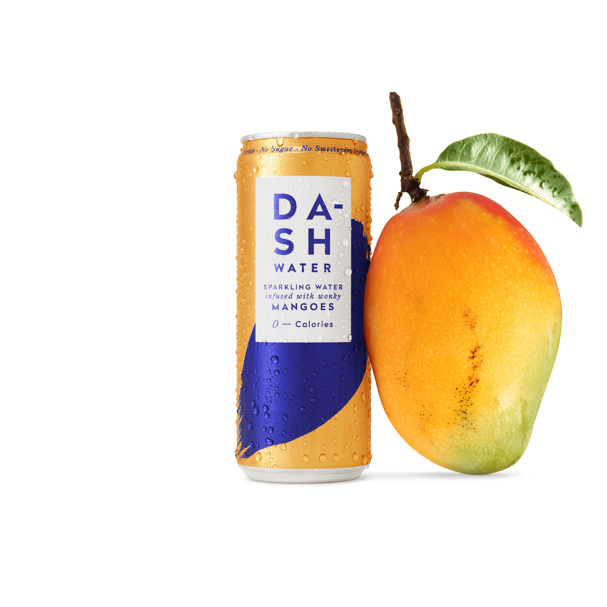 Dash mango sparkling water infused with real wonky fruit in Hong Kong